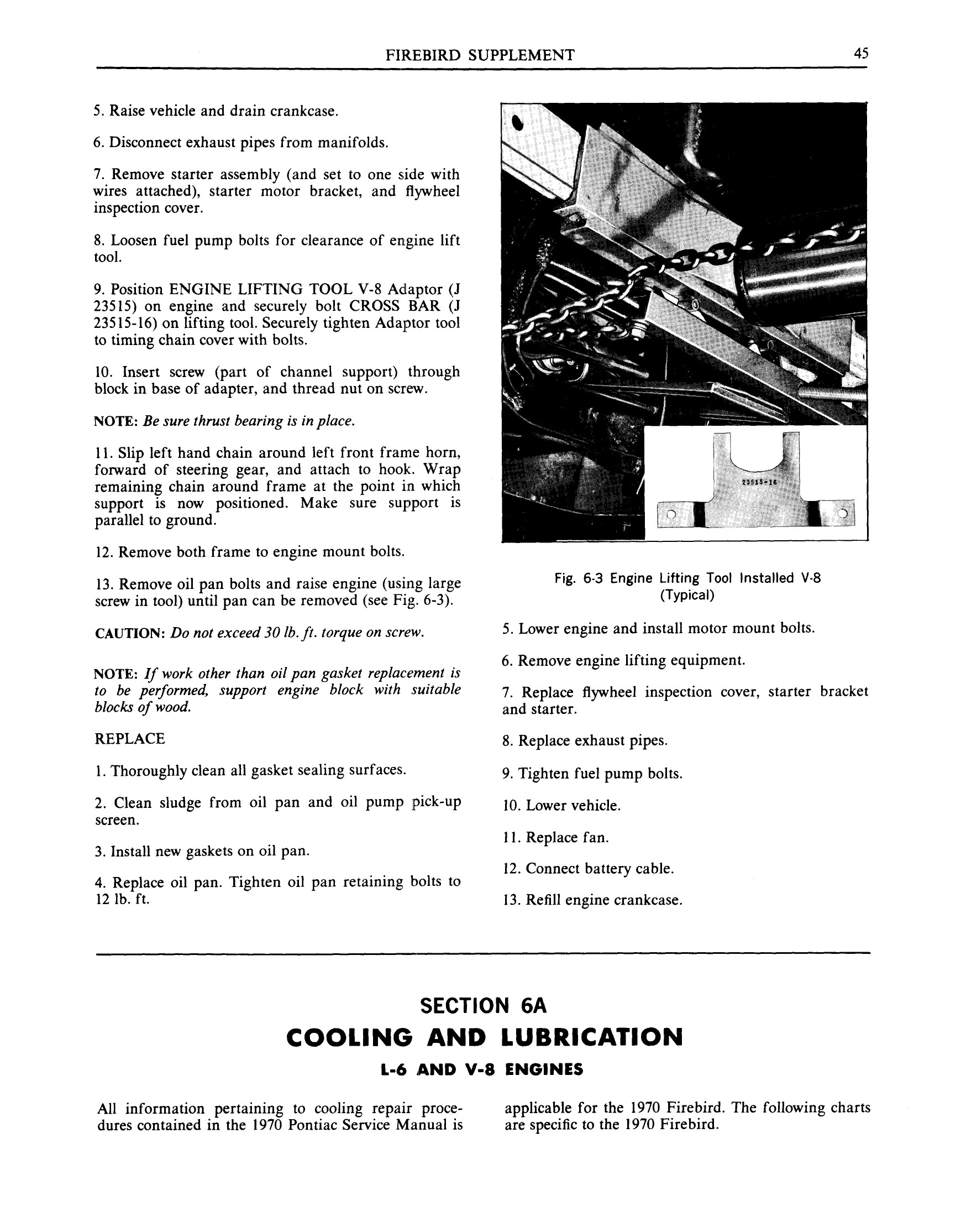 11970 Pontiac Firebird Shop Manual Suplement - FI-Firebird Supplement Page 47 of 126